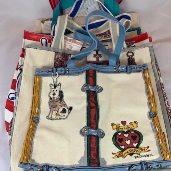 Brighton | Bags | Nwt Brighton Canvas Totes Shoppers | Poshmark